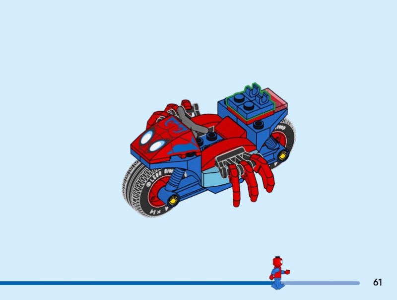 LEGO Instructions for set 11206 Spidey on his Motorcycle vs. Rhino ...