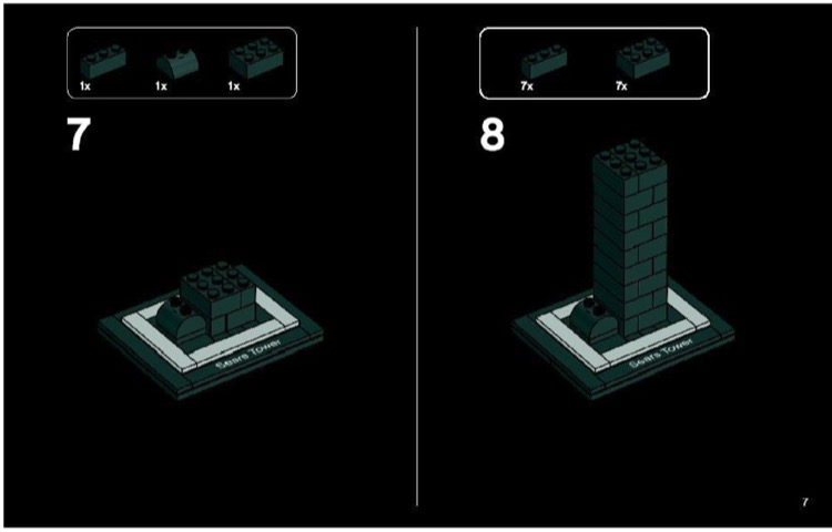 LEGO Instructions for set 21000 Sears Tower, Architecture - Landmark Series
