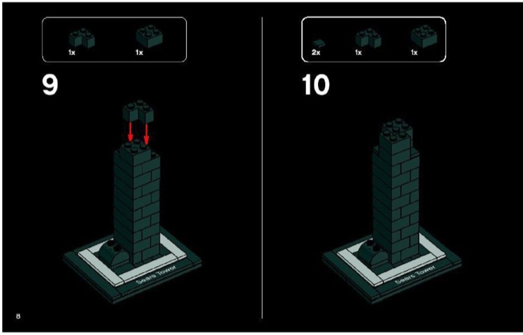 LEGO Instructions for set 21000 Sears Tower, Architecture - Landmark Series