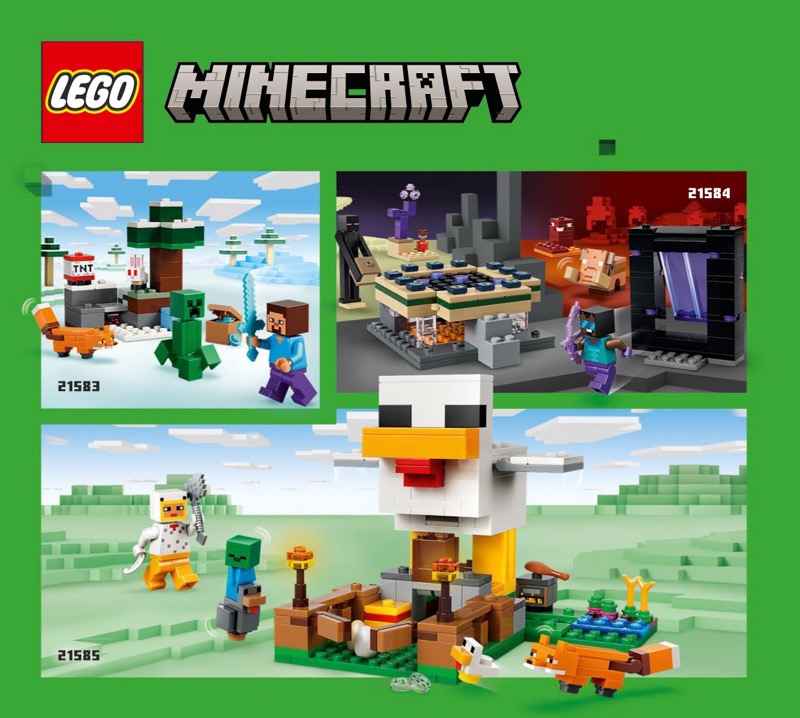 LEGO Instructions for set 21587 Zombie Dungeon, Minecraft - Minifig-scale