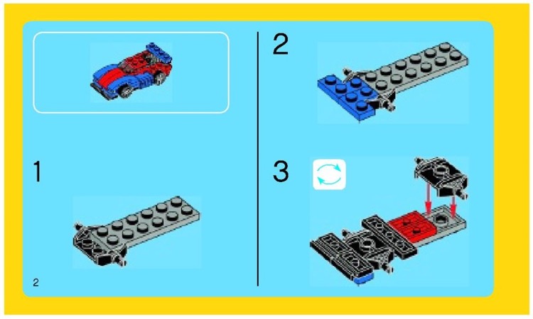 LEGO Instructions for set 31000 Mini Speeder, Creator - 3 in 1