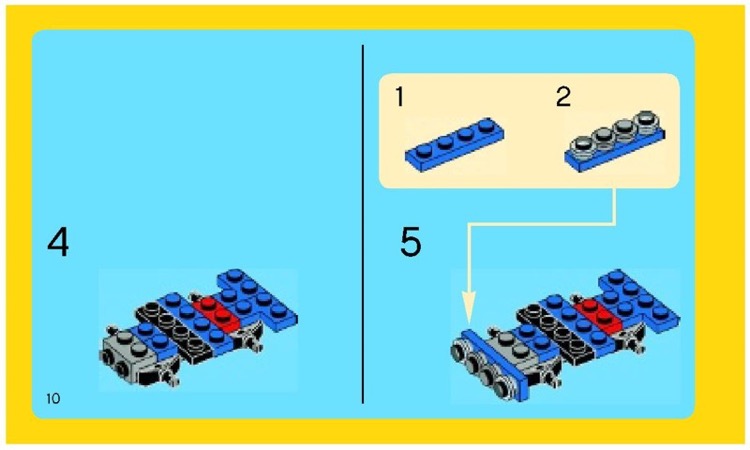 LEGO Instructions for set 31000 Mini Speeder, Creator - 3 in 1