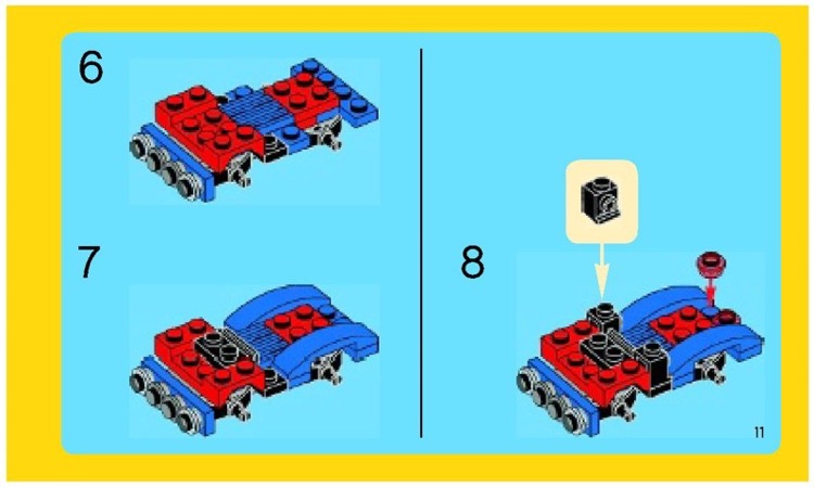 LEGO Instructions for set 31000 Mini Speeder, Creator - 3 in 1