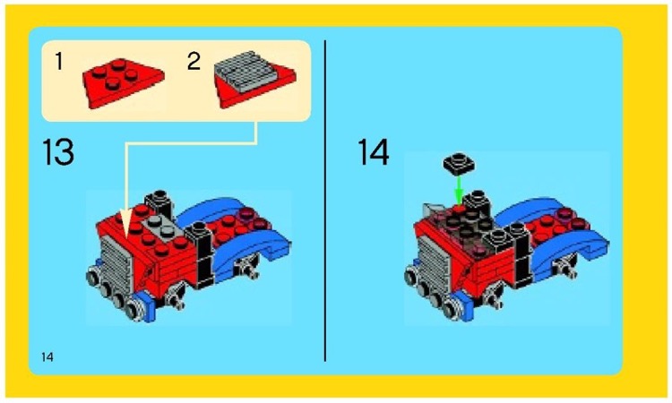 LEGO Instructions for set 31000 Mini Speeder, Creator - 3 in 1