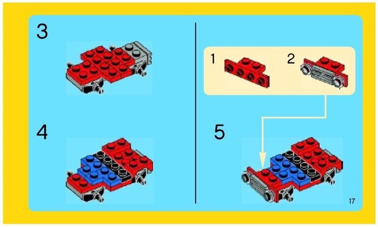 LEGO Instructions for set 31000 Mini Speeder, Creator - 3 in 1