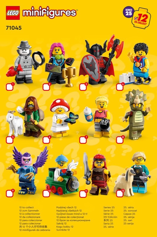 LEGO Instructions for set 71045 Series 25, Collectable Minifigures - Series 25